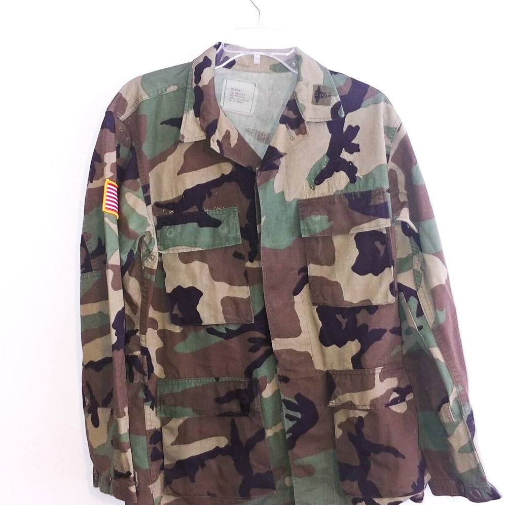 Army Military Issue Camouflage Camo Size Small Jac - Gem